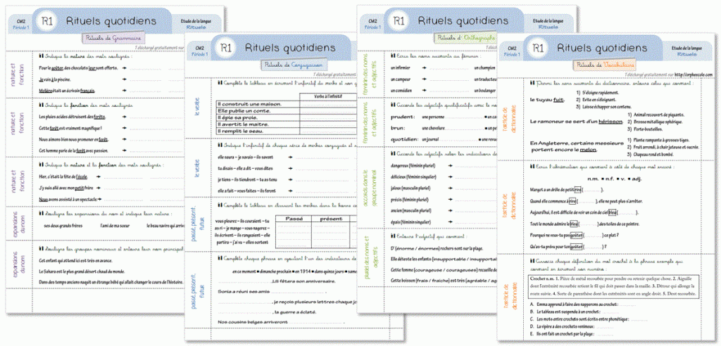 Rituels – Maitrise de la langue CM2 - Orphéecole