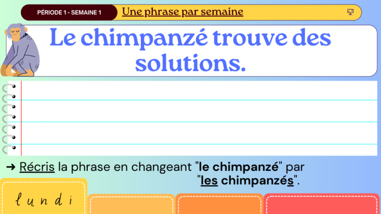 Rituel d’EDL cycle 3 : Une phrase par semaine - Orphéecole