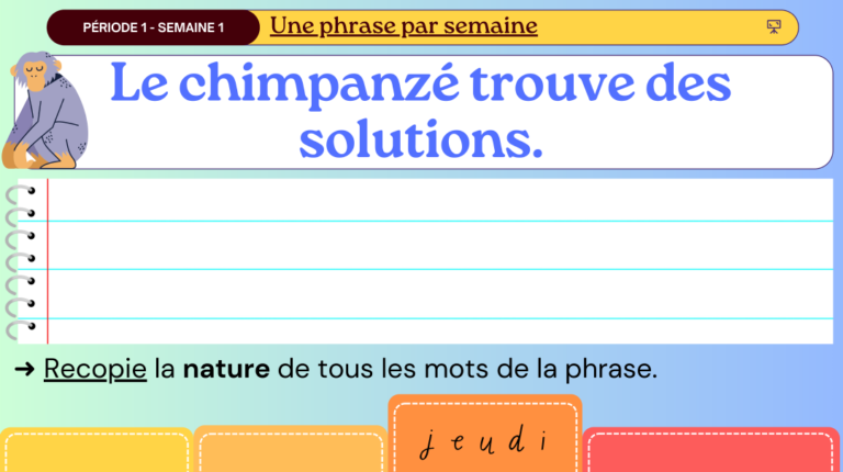 Rituel d’EDL cycle 3 : Une phrase par semaine - Orphéecole