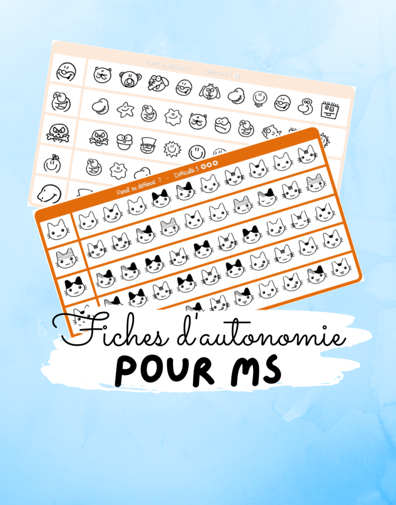 Discrimination visuelle – Pareil ou différent - Orphéecole