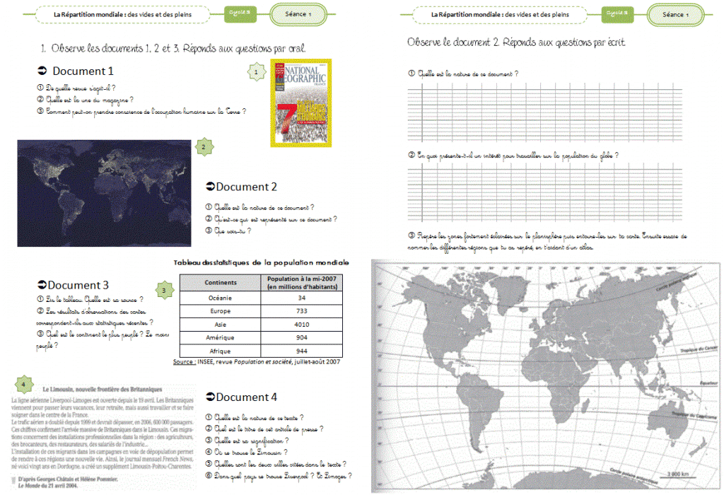 Séquences autour du monde (population, climat etc…) - Orphéecole