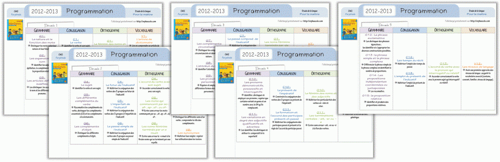 Programmation Maitrise de la langue CM2 – Interlignes - Orphéecole