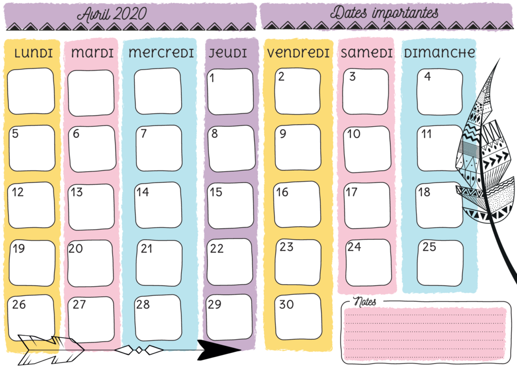 Cahier de planification (cahier journal, relevé de notes, calendrier ...