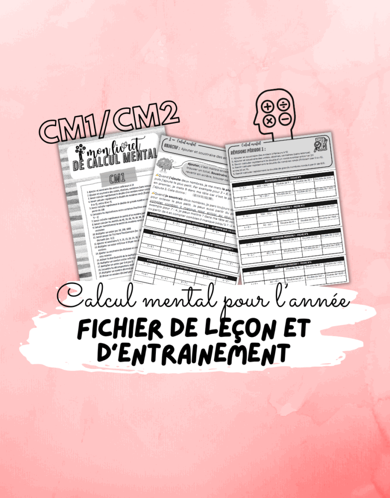 Livret de calcul mental – CM1/CM2 - Orphéecole