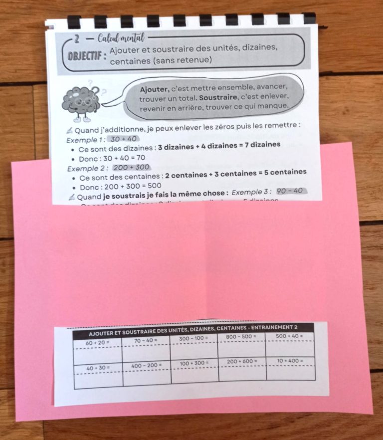 Livret de calcul mental – CM1/CM2 - Orphéecole